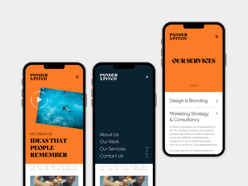 Ponder and Pitch | Web Design & Development Project | Think